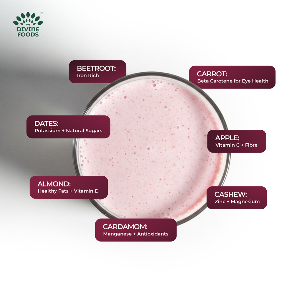 Natural ABC latte Milk Mix (Apple+Beetroot+Carrot) For Skin Glow