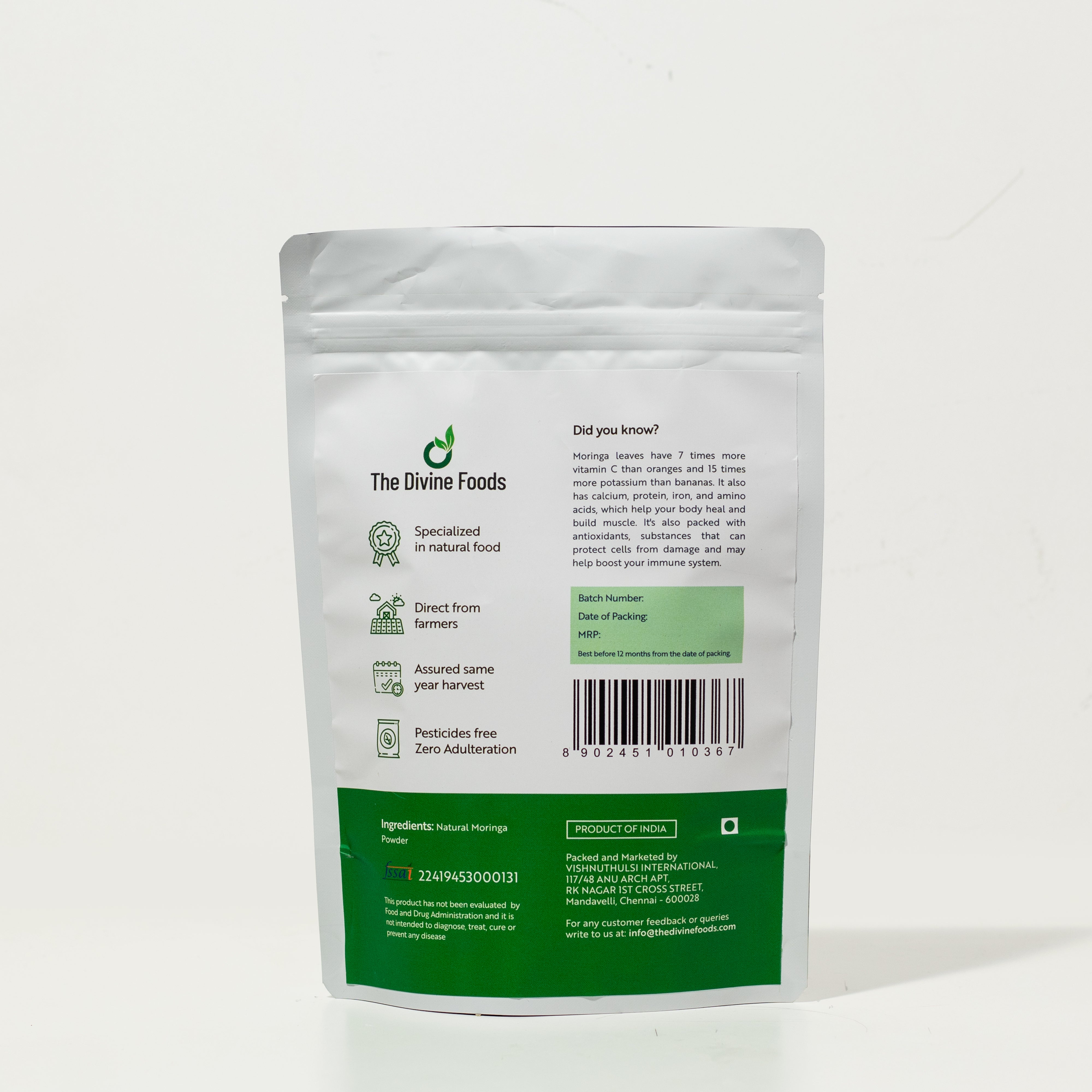 Organic Moringa Powder-Boosts Immune System