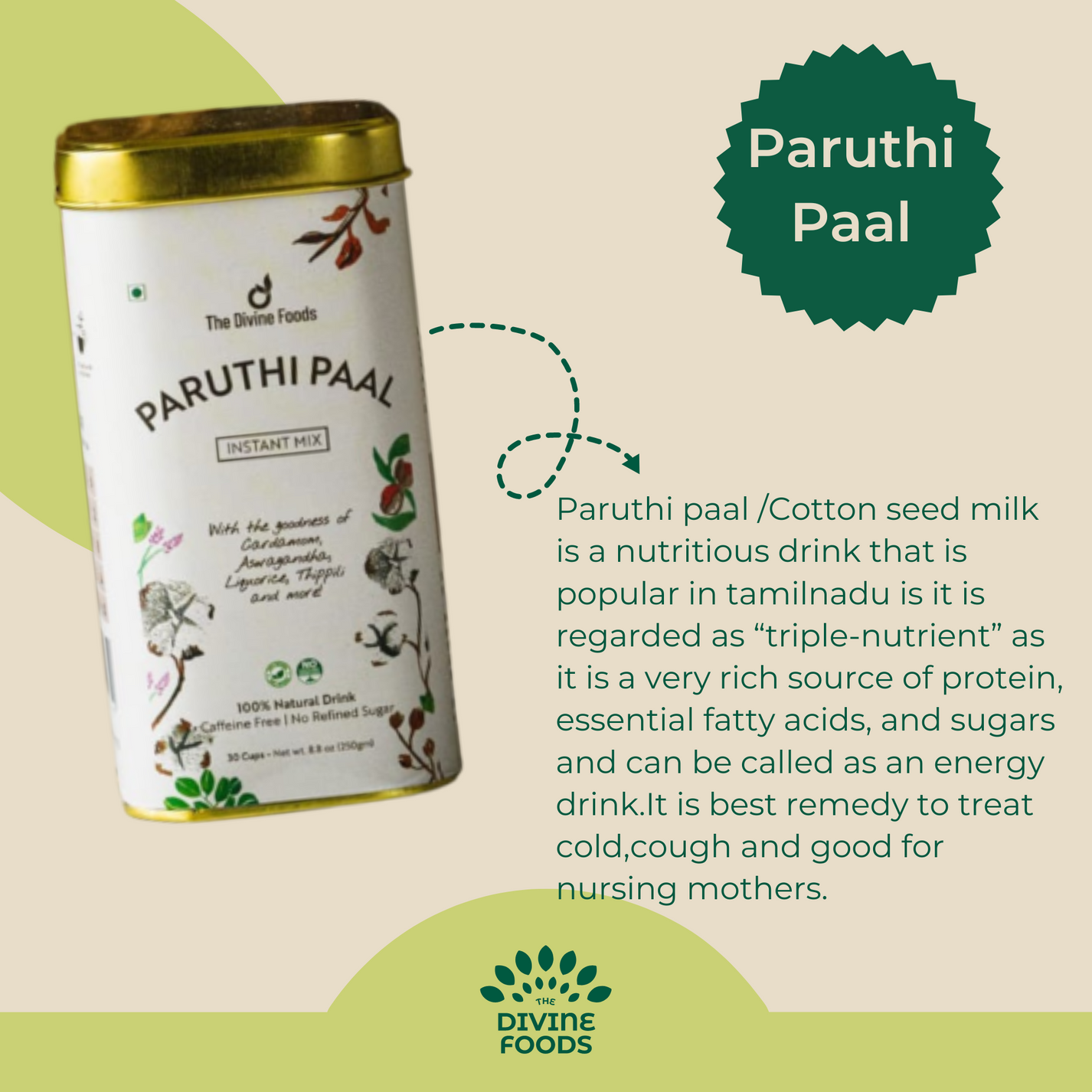 Paruthi Paal-Cotton Seed Instant Milk Mix 250 gm