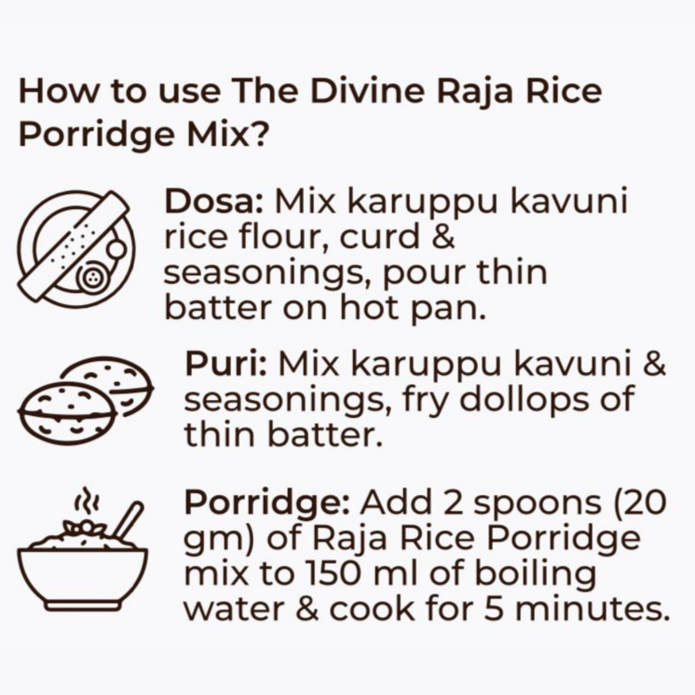 Raja Rice Porridge Mix (Karuppu Kavuni Kanji) for Weight loss and for